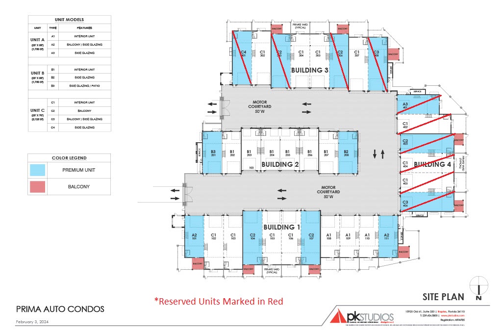 Units/Specifications – Prima Auto Condos